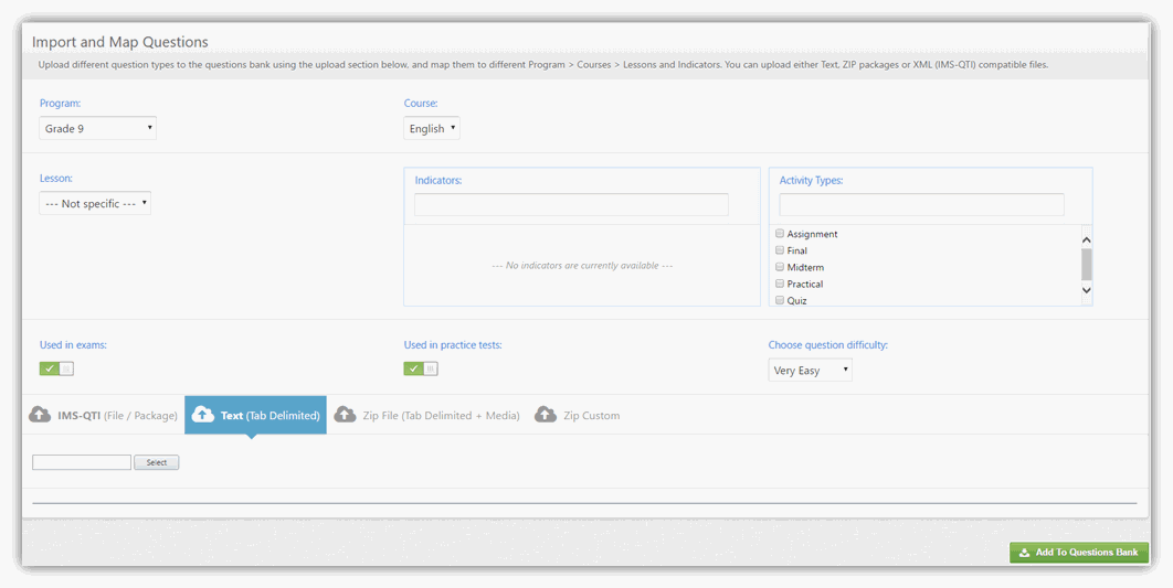 Text (Tab Delimited)