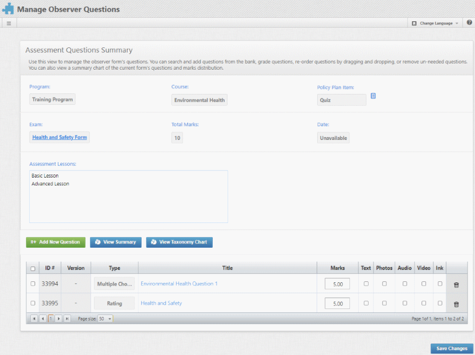Form Questions